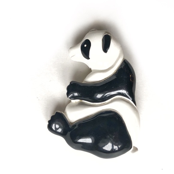 Jewelry | Vintage Panda Pin | Poshmark